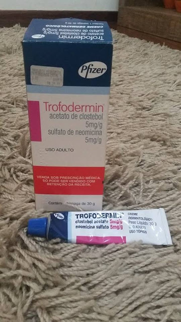 de Boca Marcada: Use Trofodermin na pele