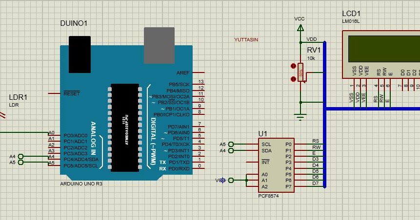 Arduino งานโปรแกรมการเชื่อมต่อกับ LDR แสดงผลด้วย LCD ครั้ง 10