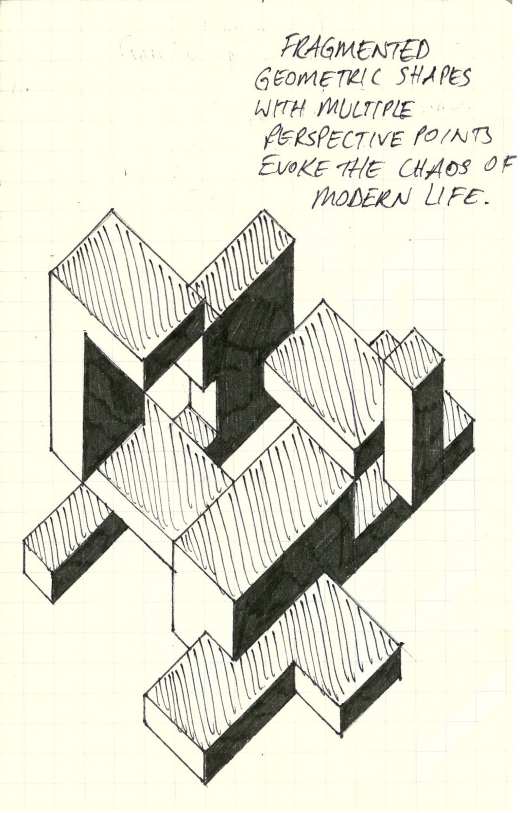 Lillian Xiao: EXP2: 18 Sketch Axonometrics