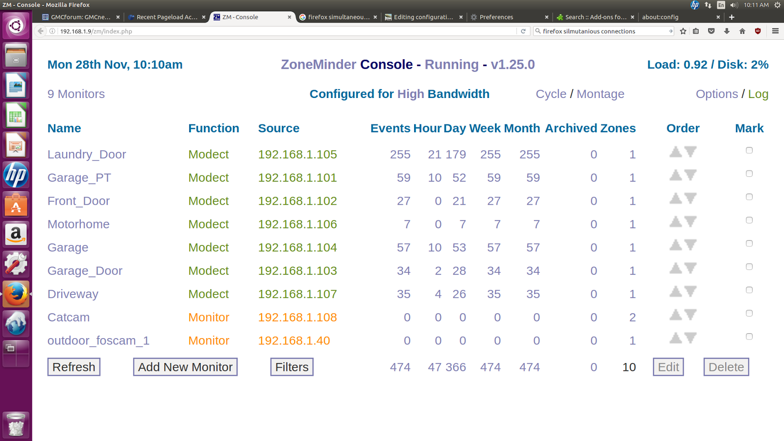 Wally&Sue: Zoneminder Video Security