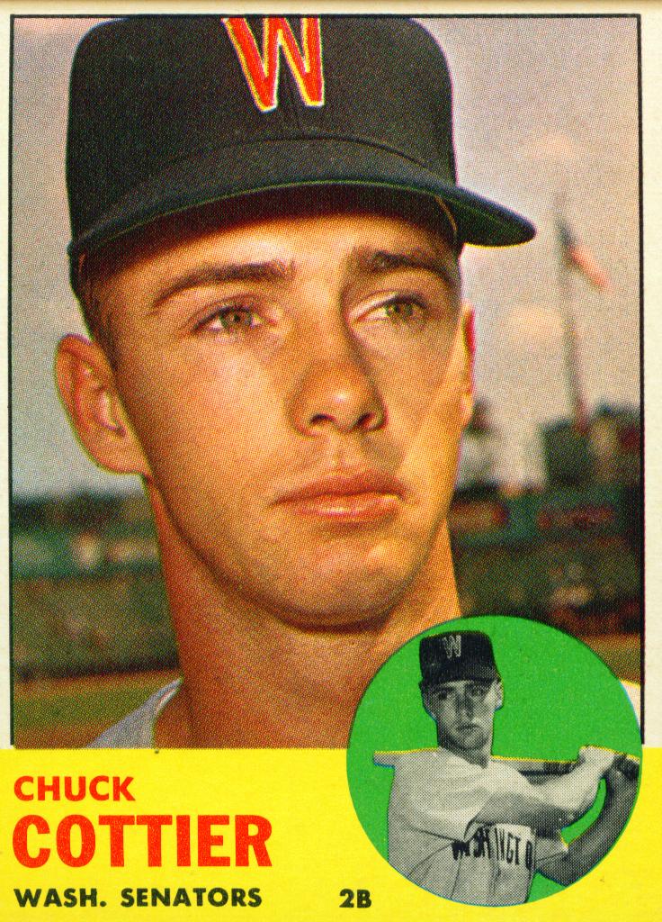 Texas Rangers Cards: Senators Saturday - Chuck Cottier, 1963.