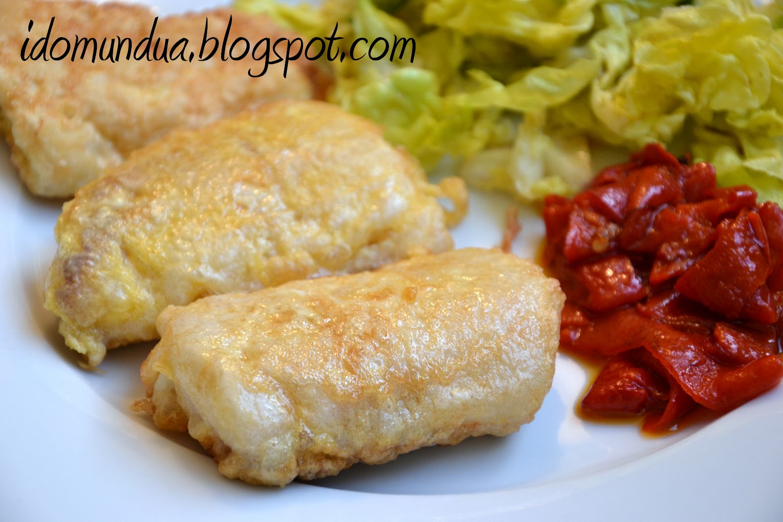 idomundua: MERLUZA REBOZADA CON PIMIENTOS