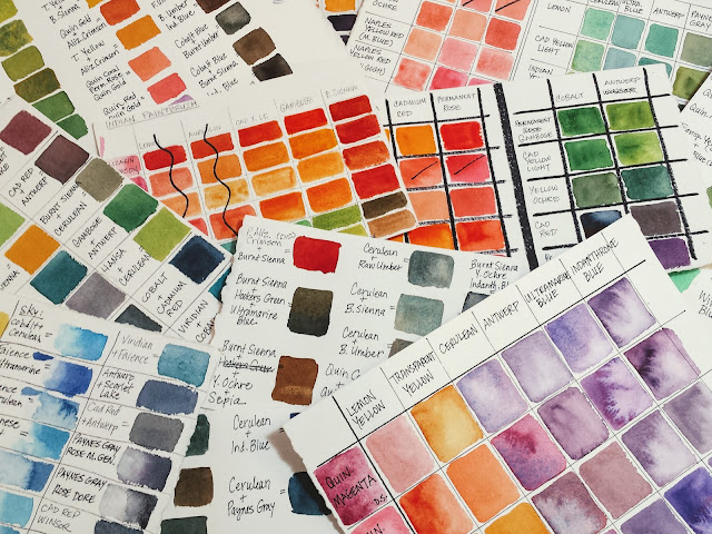 She Must Make Art : 5 Steps For Making Your Own Watercolor Mixing Grid