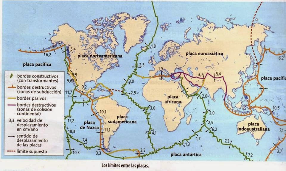 El rincón de la libertad: Las placas tectónicas del mundo en tres mapas