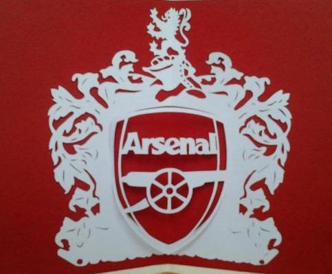Logo Arsenal - Kirigami (+Pattern) - Artkirigami