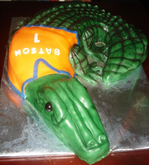 Kima's Konfections: 3-D Alligator Cake Tutorial