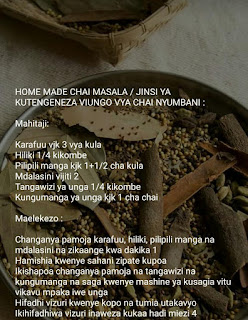 JINSI YA KUANDAA VIUNGO VYA CHAI