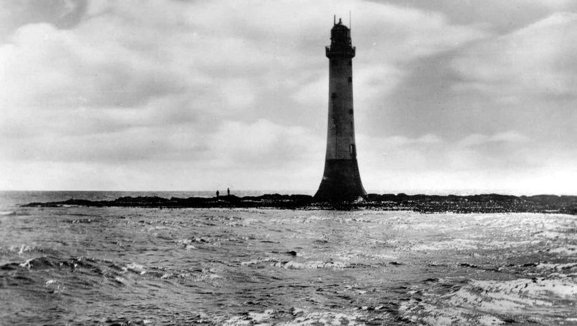 Tour Scotland: Old Photograph Bell Rock Lighthouse Scotland
