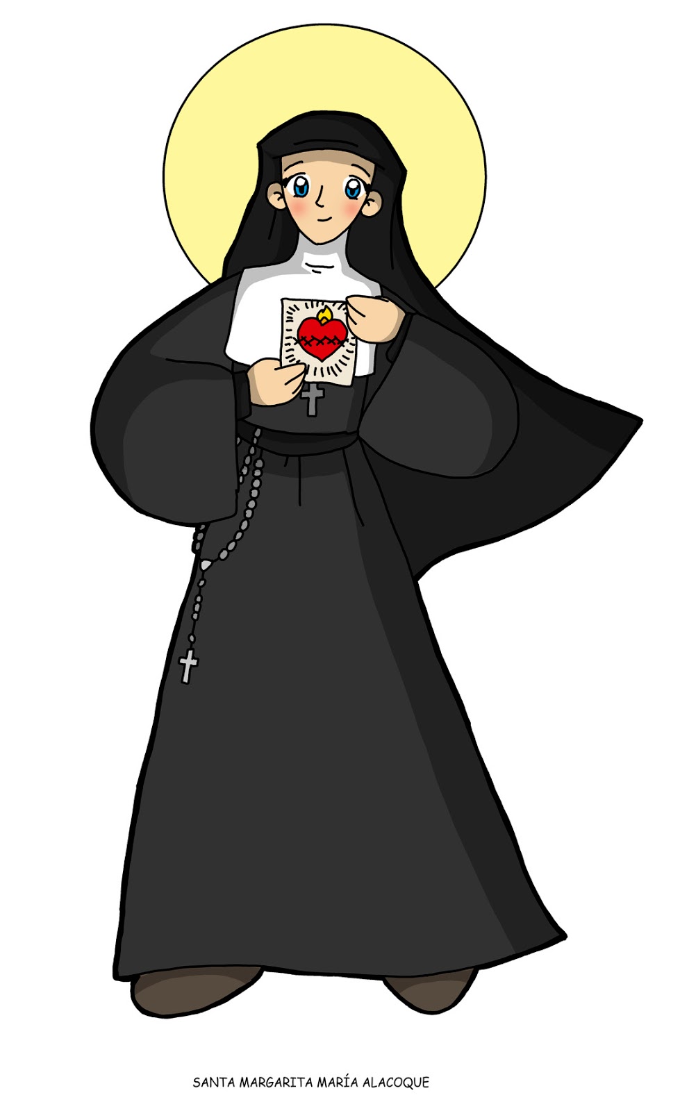 Dibujos para catequesis: SANTA MARGARITA MARÍA DE ALACOQUE