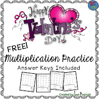 Classroom Freebies Too: Free Valentine's Day Multiplication Worksheets