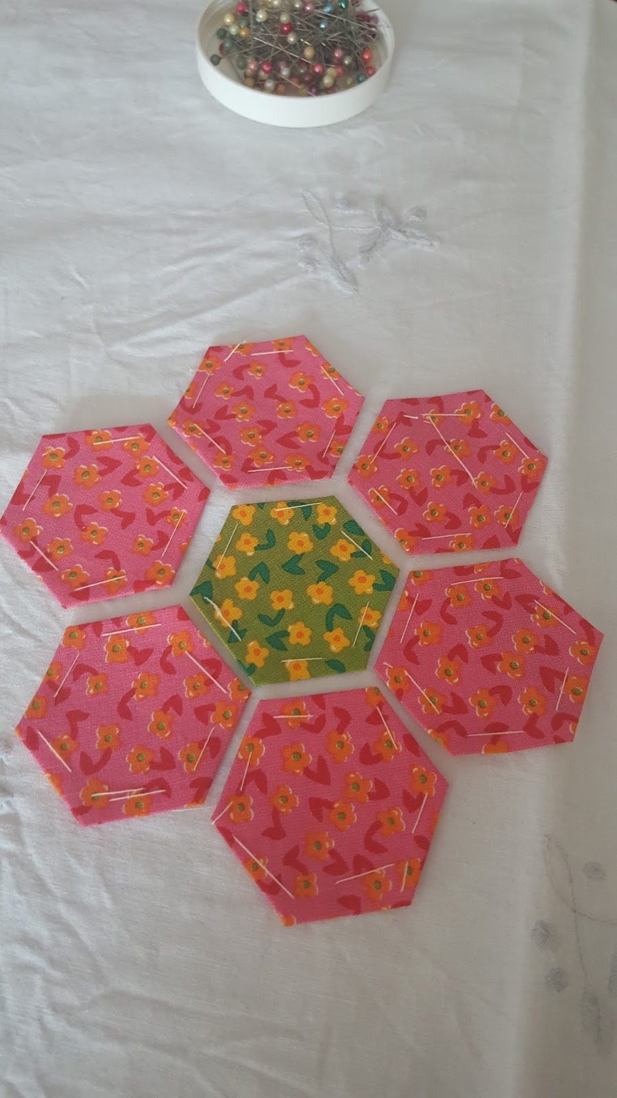 how to sew a hexagon flower: english paper piecing tutorial | All about ...