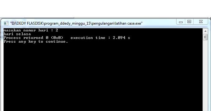 Contoh program switch case pada c++ - NayahCawa