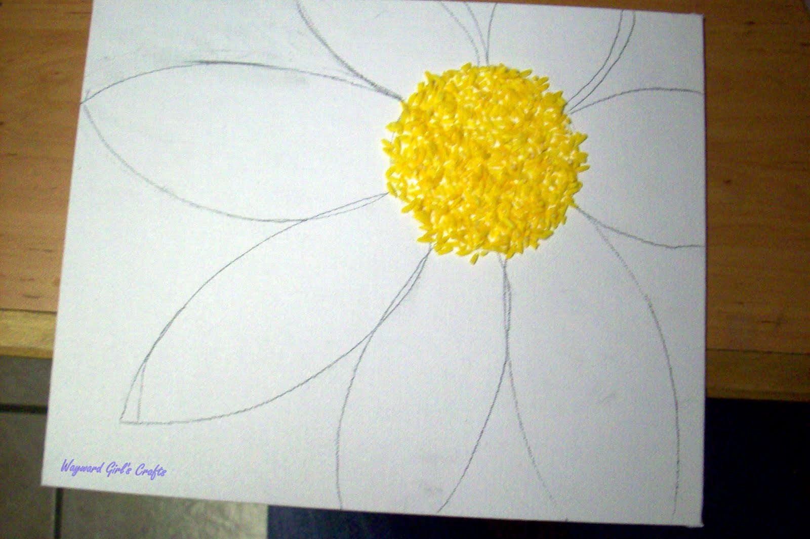 Wayward Girls' Crafts: Dyed Rice Artwork