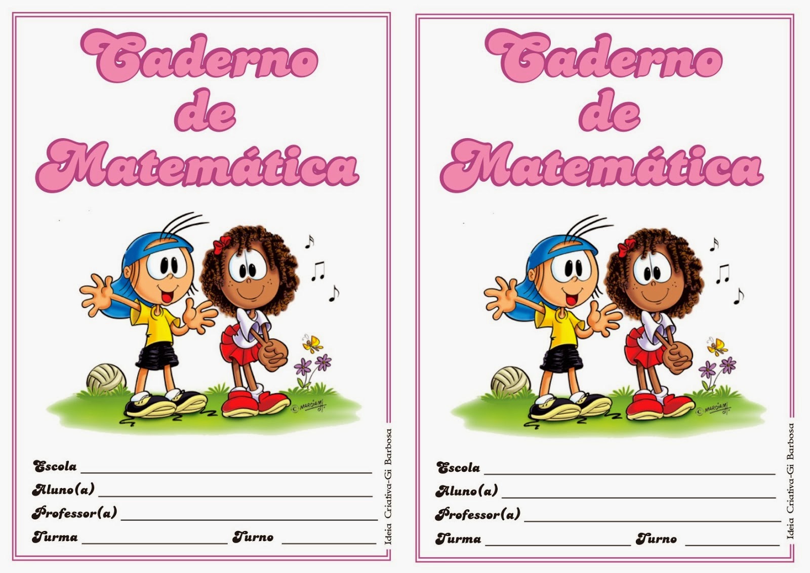 Educar X: Capas para caderno de matemática