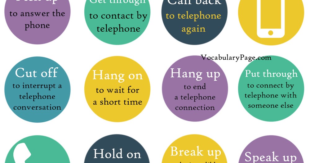Telephone phrasal verbs