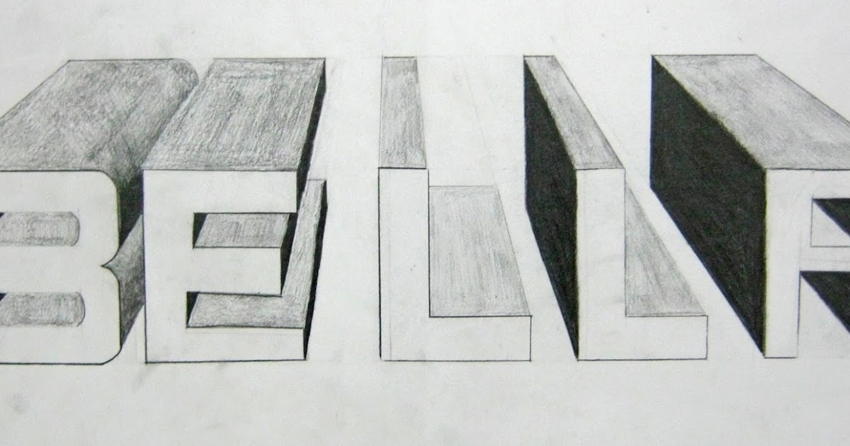 Mr. B's Studio Art 2018: Name in 1 Point Perspective