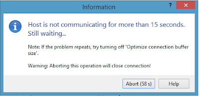 Davis Apps DBA: Optimize connection buffer size issue in Winscp