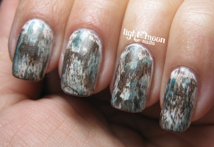 Light of the Moon Nails: Llama Nails Technique - Distressed Nails