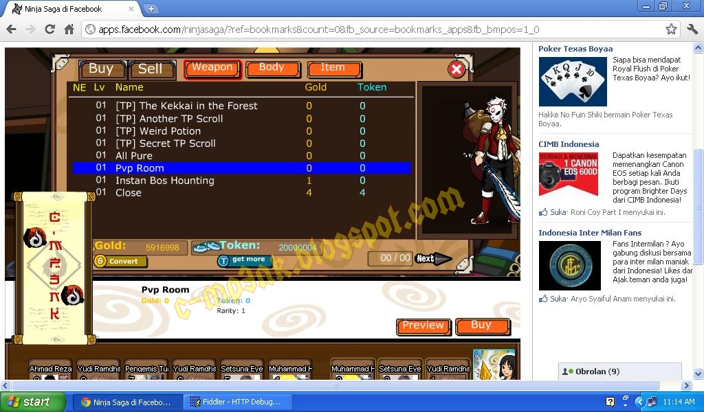 Cheat Ninja Saga - 5 in 1 ( add create room for Free user ) - ๖̶̶̶ۣۜc-mp3ñk