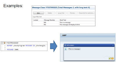 Online Classes SAP ERP ABAP MESSAGE Statement