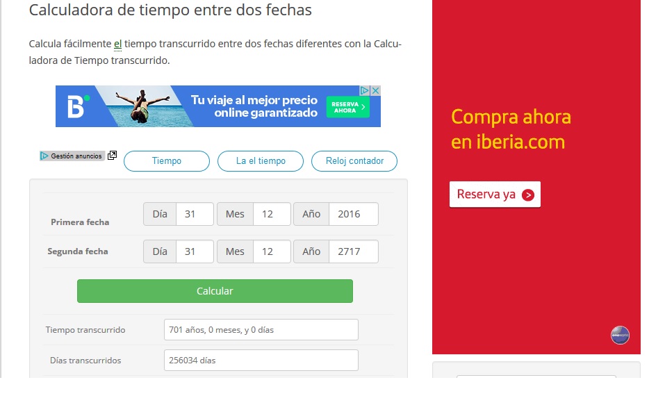 Home: Calculadora de tiempo entre dos fechas