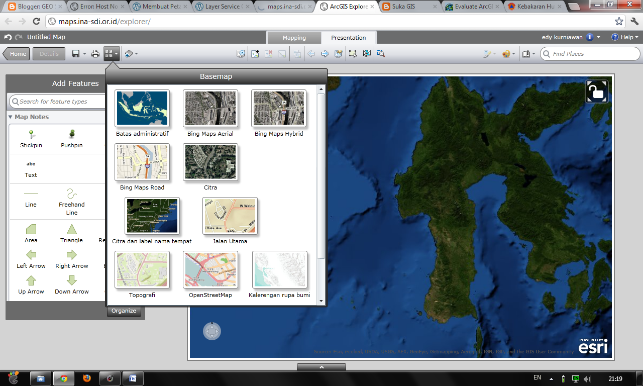 GEO'S: Peta Online di Arcgis dan Geospasial Untuk Negeri