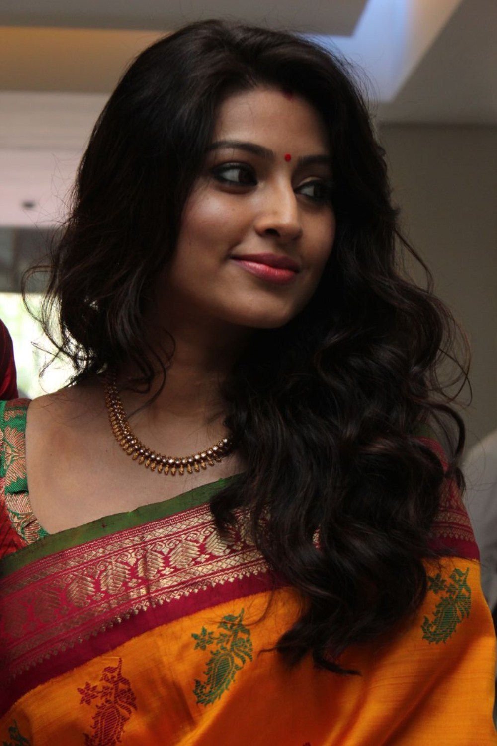 Sneha Beautiful Stills In Yellow Saree - Tollywood Stars