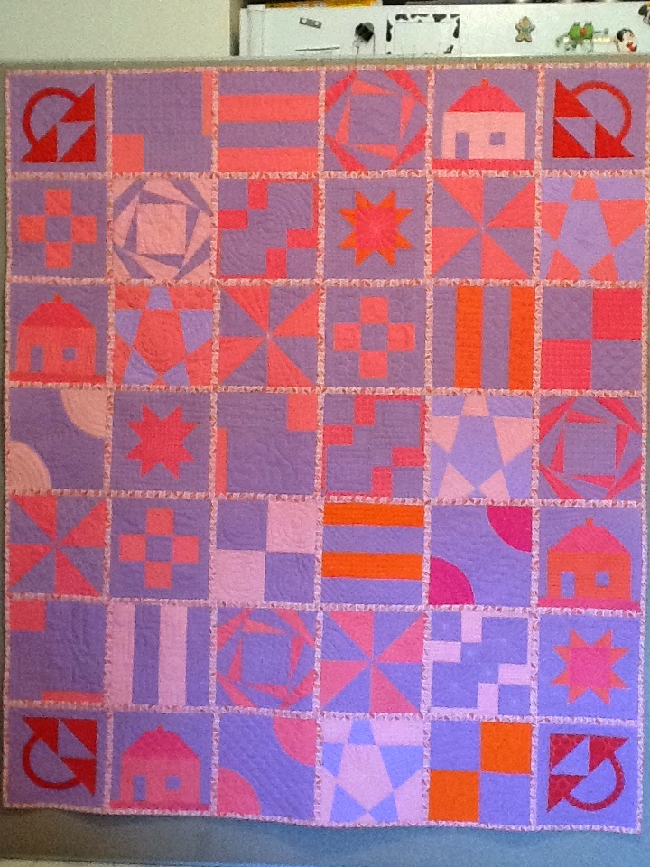 Sew What Now: Building Blocks Quilt. Pattern by Leah Day.