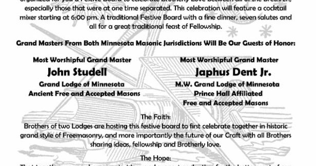 The Millennial Freemason: Minnesota Masonic Unity Dinner - June 10th 2017