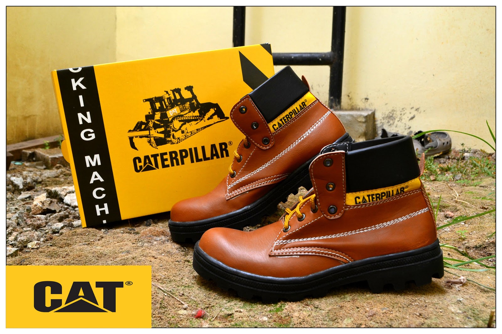 Jual Sepatu Caterpillar Shiny Brown Leather Special Rp 135.000,- (KW ...