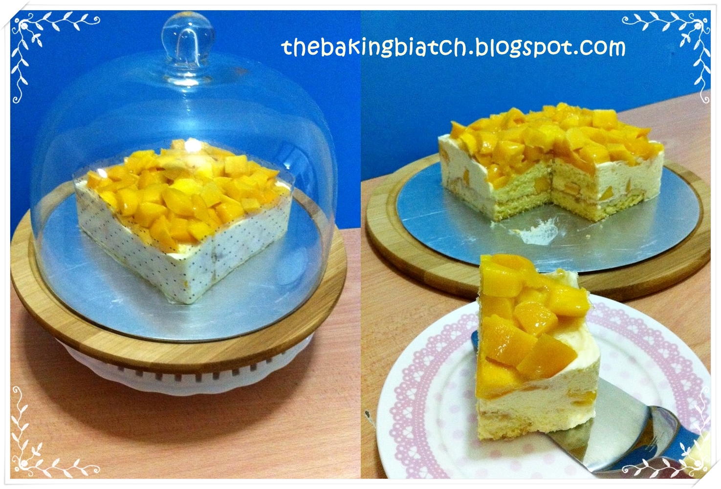 The Baking Biatch || by Cynthia Lim: Cubed Mango Mousse Cake