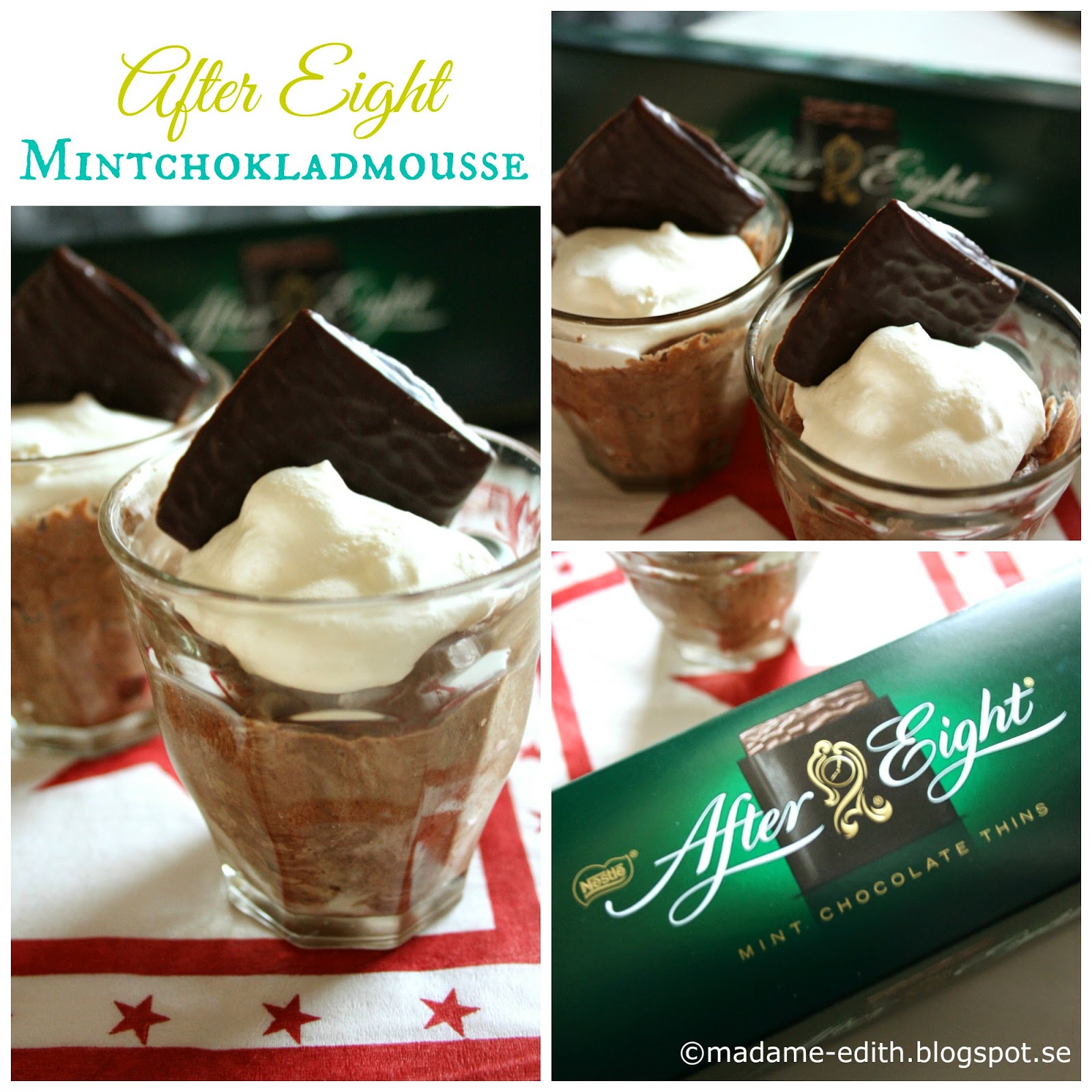 Madame Edith - Recept: After Eight - Mintchokladmousse