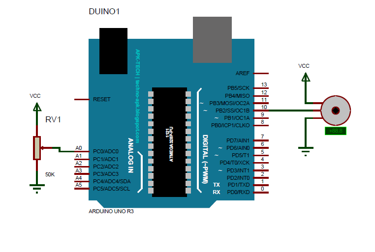 Arduino Motor Servo Wiring