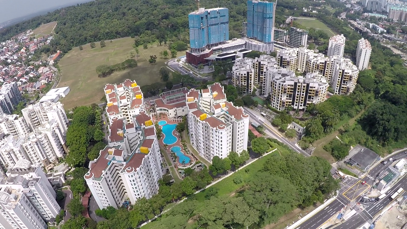 Downtown Line Construction: Hillview - Flyover Works