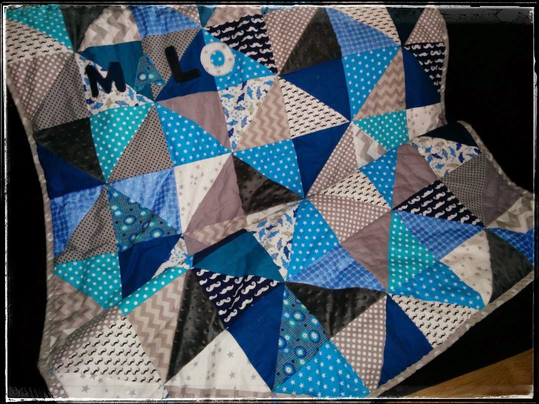Laisse Luciefer: Tuto Plaid Patchwork (Triangles)