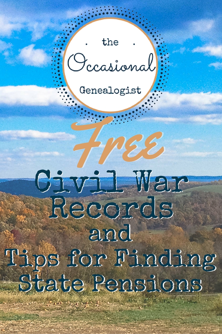 Free Civil War Records and Tips for Finding State Pensions