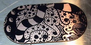 DEBORAHREAD.COM: Zentangle Etching - Using PnP Blue Paper