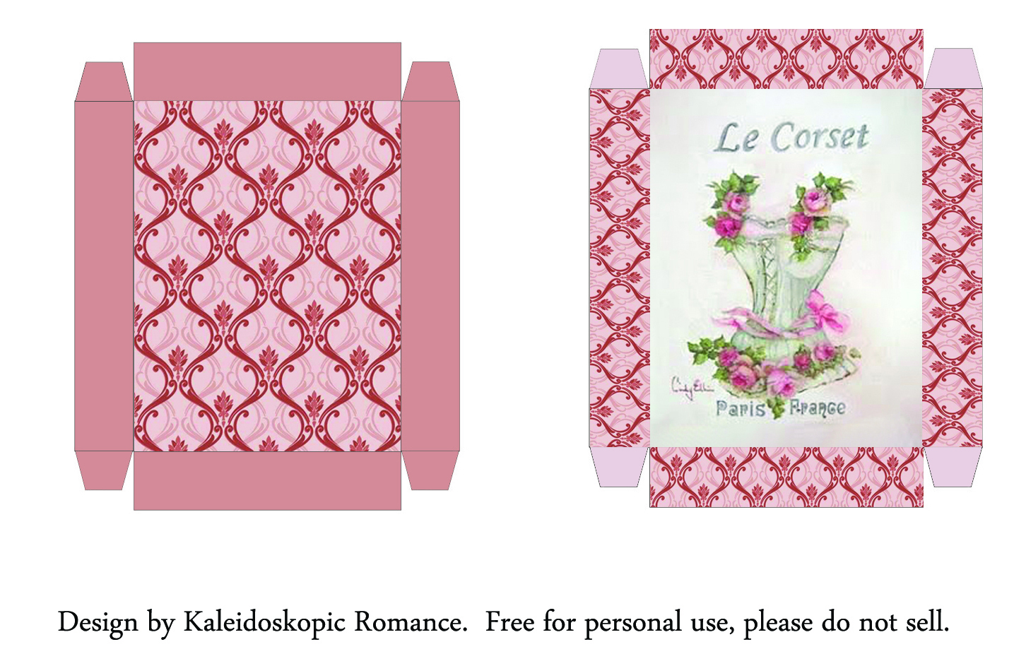 Musings and crafting: Free dollhouse corset box printable
