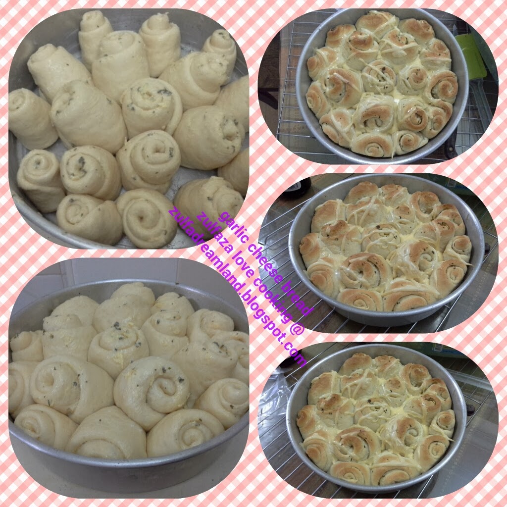 ZULFAZA LOVES COOKING: Roti garlic cheese dan roti paun
