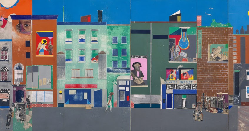 Art at Hosmer: Romare Bearden Inspired 'My Block' Cityscape Collage