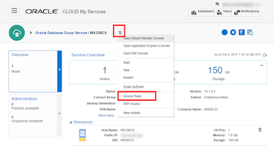 Cloud@Cloud: Create Database Cloud Service (DBCS) using Oracle Cloud Infrastructure Classic