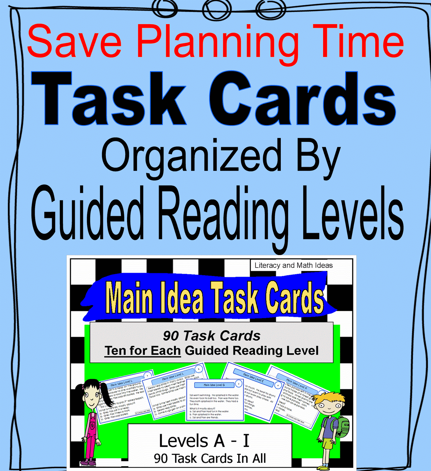 Literacy & Math Ideas: Guided Reading Task Cards That Are Organized By ...