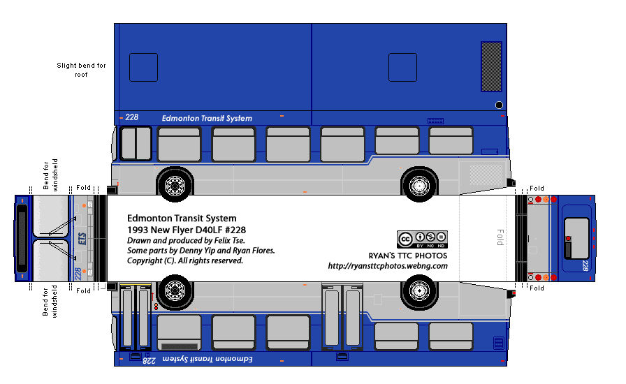 SP. Papel Modelismo: PaperCraft Bus 1993 New Flyer D40LF - Edmonton ...