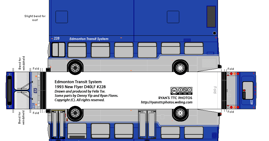 SP. Papel Modelismo: PaperCraft Bus 1993 New Flyer D40LF - Edmonton ...