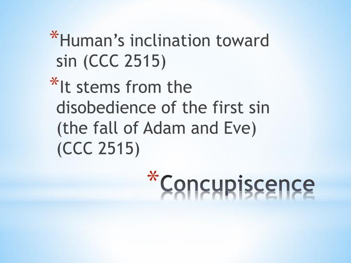 EXAMS AND ME : Concupiscence