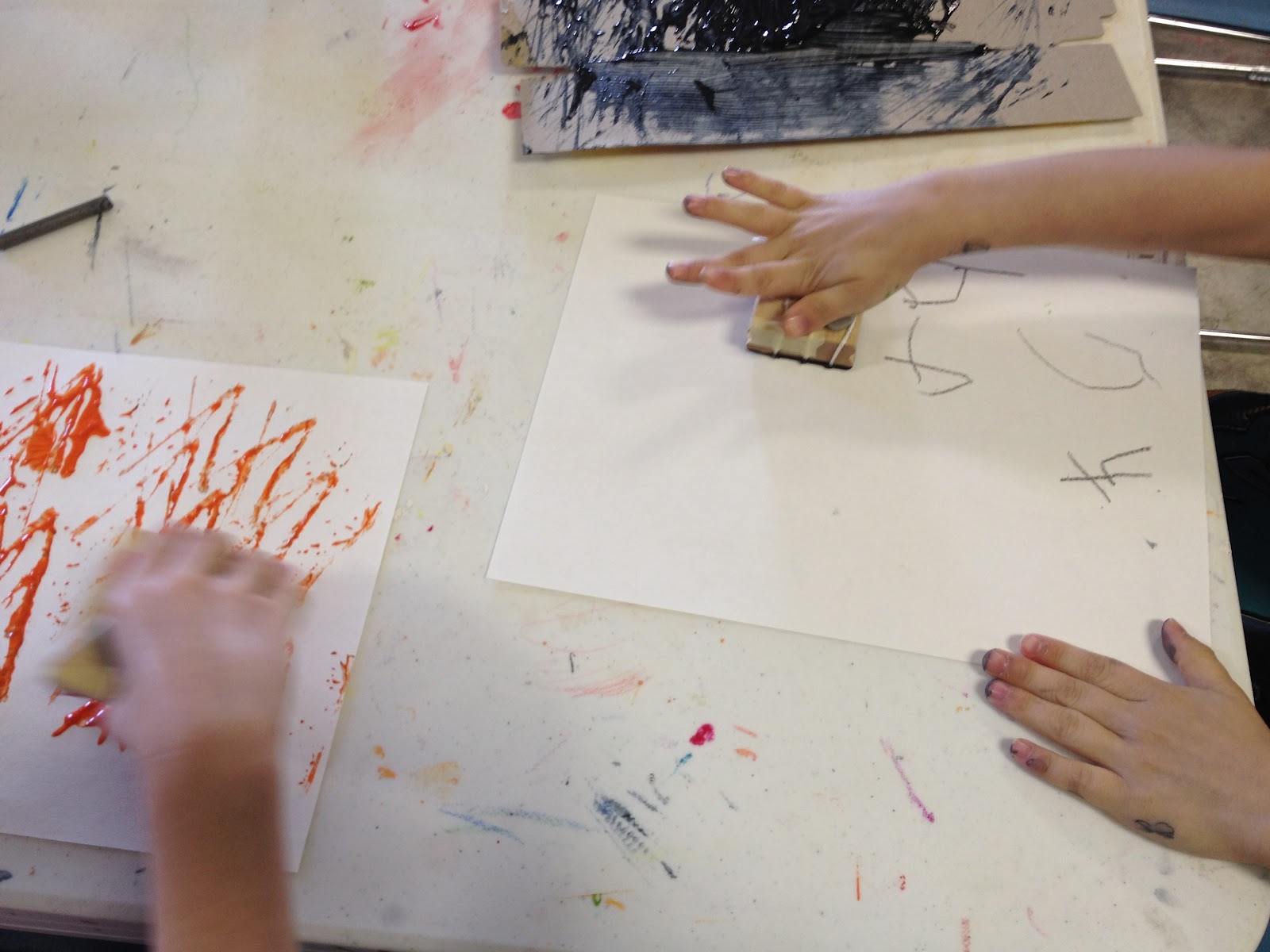 Art With Aubrey: Study of Line -Stamping