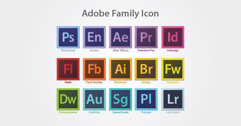 Mediadesain - Vector, PSD, Mockup: Adobe Family Logo Vector