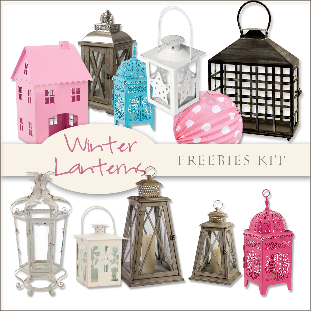Scrap. DOT: Freebies Winter Lanterns Kit