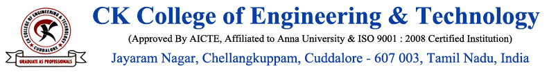 CK College of Engineering and Technology, Cuddalore, Wanted HOD and ...