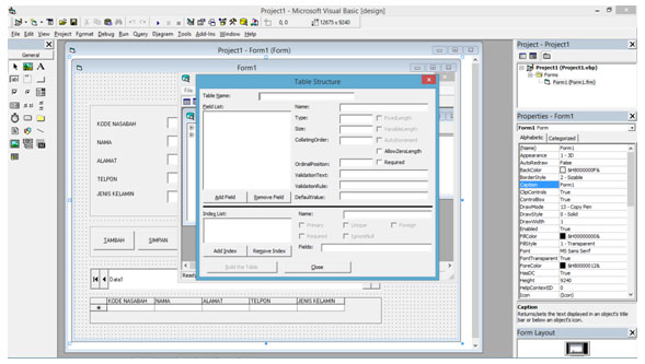 Cara membuat Database pada Microsoft Visual Basic 6.0
